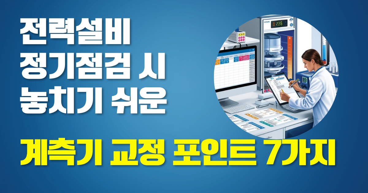 전력설비 정기점검 시 놓치기 쉬운 계측기 교정 포인트 7가지 - DONGA SYSTEM BLOG - 울산 동아시스템